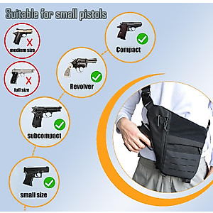 WCALULEG Tactical Crossbody Sling Bag for Men Women Anti-Theft CCW Sling Bag EDC Carry (Black Camo)