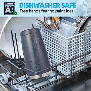 Volhoply 20oz Stainless Steel Tumbler with Lid and Straw,Double Wall Insulated Travel Iced Coffee Mug Fits Car Cup holder,Powder Coated Cups for Hot and Cold Drinks,Gifts for Women Men（Navy,1 Set）