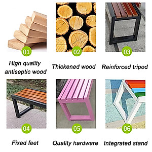 VOLDAX Outdoor Bench Seat - Backless Patio Garden Bench, Anti Corrosive Solid Wood Park Benches, for Outdoor Beach, Sunbathing, Patio, Pool, Lawn, Outdoor Furniture (Size : 150cm/59in)