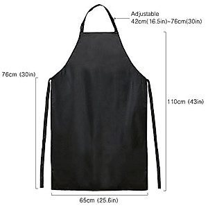 kilofly 1pc Vinyl Extra Long 43" Adjustable Waist Neck Ties Waterproof Apron
