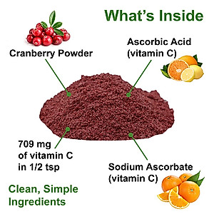 Dogzymes Cran Tri C Cranberry Urinary Tract Support, Vitamin C Blend, 1418mg per Teaspoon (2 Pound)