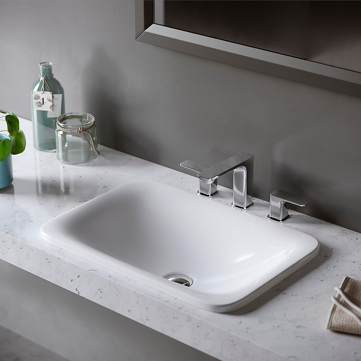 Karran Venda KBF514 2-Handle Three Hole Widespread Bathroom Faucet with Matching Pop-up Drain in Chrome