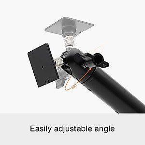 Holicfun 2-in-1 Security Camera and Solar Panel Pole Mount for Ring, Eufy, Arlo, Reolink Solar Panels and Cams (Grey)