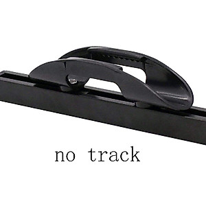 YYST Track Mount Kayak Paddle Clip Track Mount Paddle Holder Fishing Net Clip w Track Mount U Style - No Track, No Paddle (2)