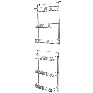 Lavish Home Closet Organizer with 6 Shelves, Over the Door Pantry Organizer and Bathroom Organizer by Lavish Home 60"high x 19"wide x 5" deep