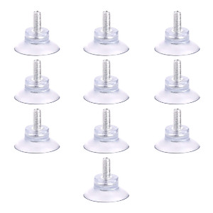 KINMAD 10 Pcs M6x13mm Rubber Strong Suction Cup Screw with 35mm Sucker Hanger Pads for Table Glass Tops