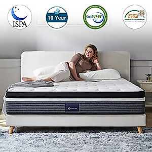 S SECRETLAND Queen Mattress, 12 Inch Cooling-Gel Memory Foam and Individually Pocket Innerspring Hybrid Mattress, Queen Bed Mattress in a Box, CertiPUR-US Certified,60”*80”, Medium Feel