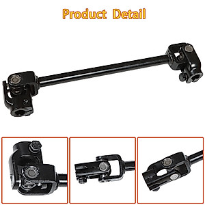 WFLNHB Steering Wheel Steel Kit Gear Rack Pinion Adjustable Shaft Set Replacement for 110cc Go Kart