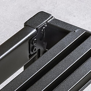 Mellow Rocky Base E 14" Platform Bed Heavy Duty Steel Black, w/ Patented Wide Steel Slats (No Box Spring Needed) - Twin