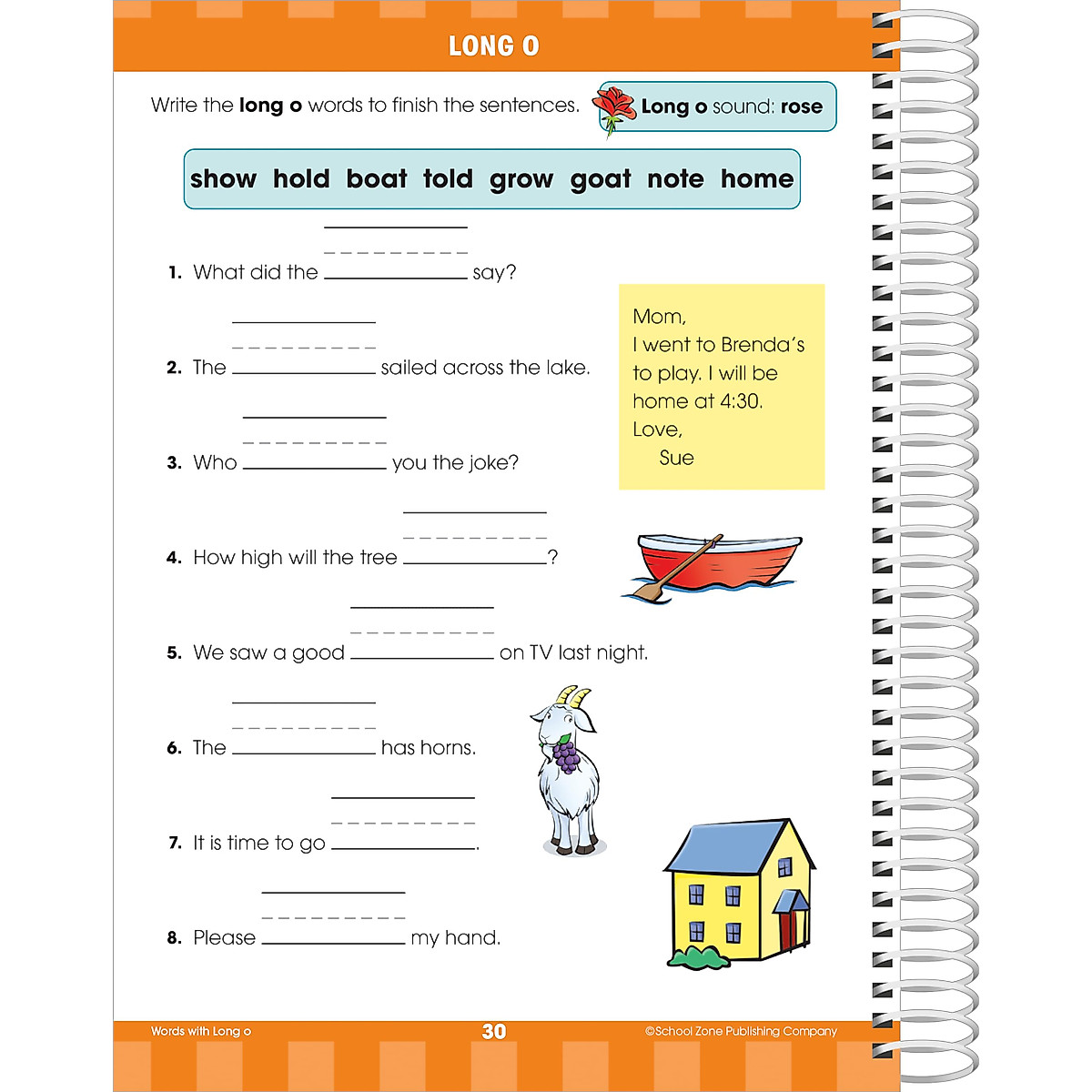 School Zone - Big First Grade Workbook - 320 Spiral Pages, Ages 6 to 7, 1st Grade, Reading, Parts of Speech, Basic Math, Word Problems, Time, Money, Fractions, and More (Big Spiral Bound Workbooks)