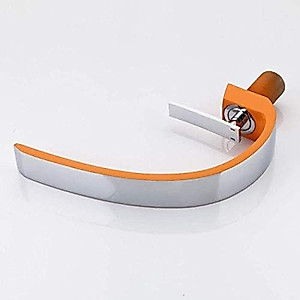LaPhaL Kitchen Taps Kitchen Tap Kitchen Faucet Modern Home Chrome Brass Orange Bathroom Basin Faucet Mixer Tap Cold and Hot Water Faucets Sink Bath Mixer Tap, Vanity Faucets, HRT05