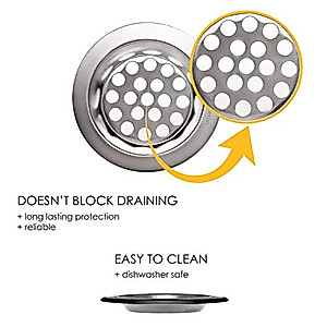 Dog Hair Catcher, Sink Strainer, Drain Protector 2.5", Hair Catcher Drain Small Drain Cover (Pack of 3)