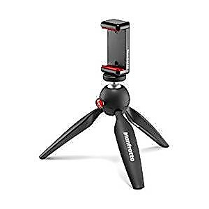 Manfrotto Stand for Universal Cell Phone, with A Bonus ZAYKiR Adapter, Rotates Vertical and Horizontal