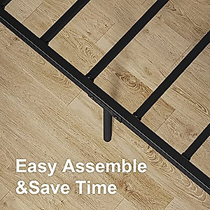 LIKIMIO Queen Bed Frame, Platform Bed Frame Queen with Headboard and Strong Support, Easy Assembly, Noise-Free, No Box Spring Needed