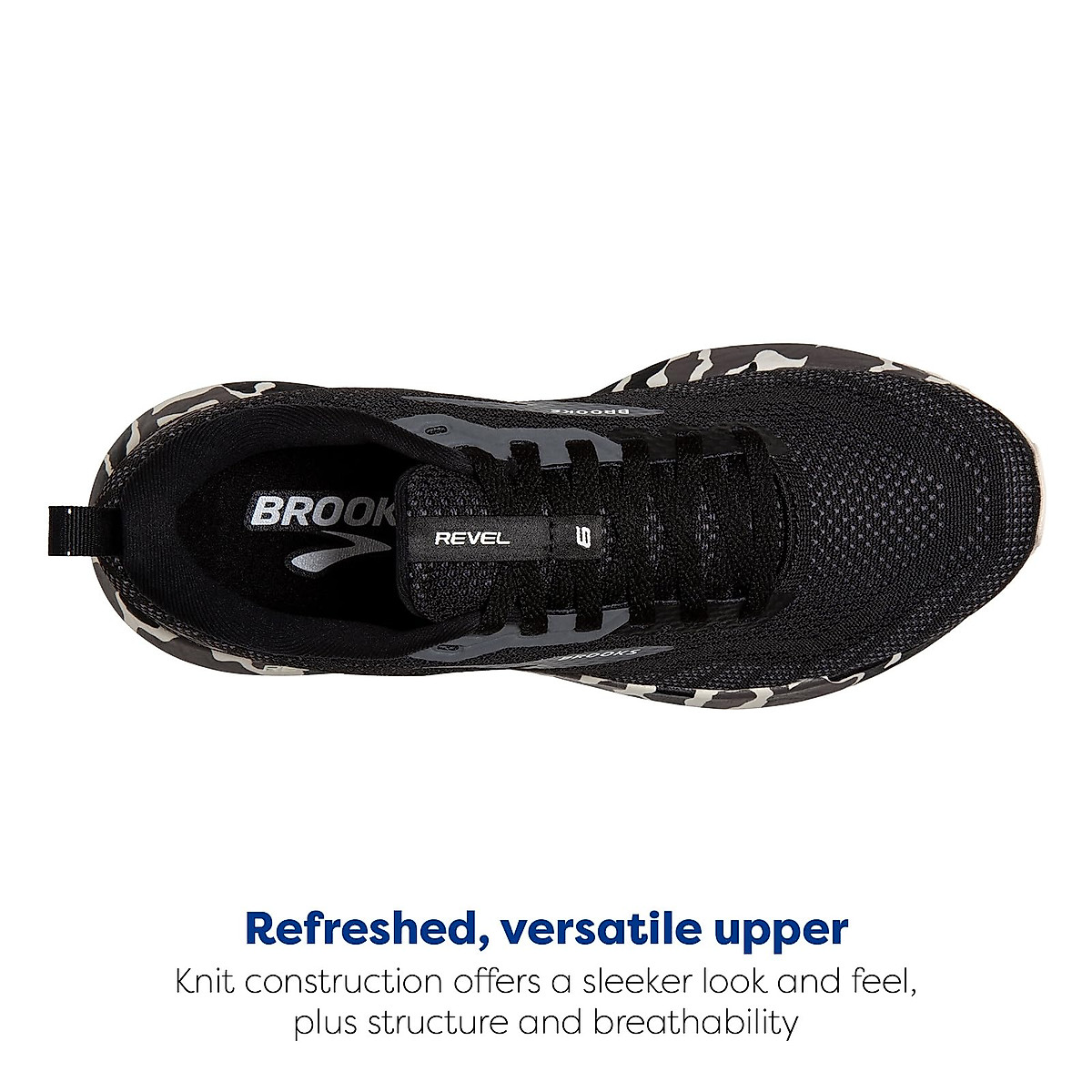 Brooks Women’s Revel 6 Neutral Running Shoe - Black/Luna Rock - 9 Medium