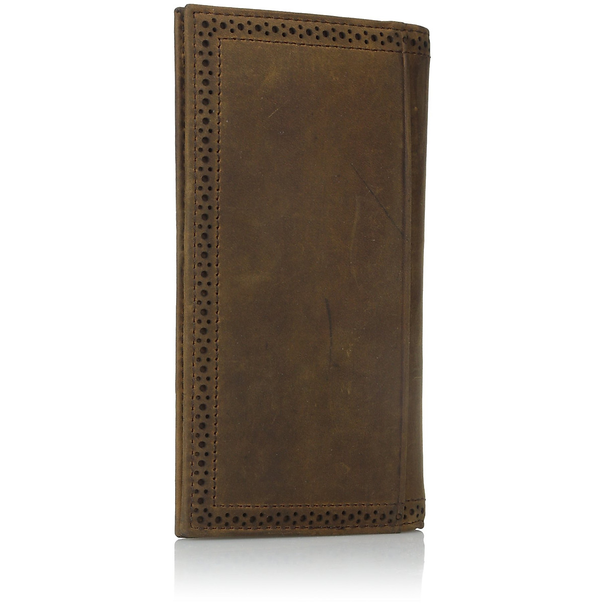 Ariat Ariat Shield Perforated Edge Rodeo Wallet Wallet Medium Distressed Brown One Size