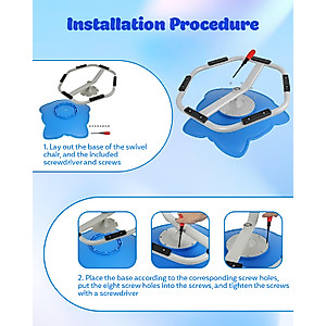 FAHKNS Autism Sensory Spinning Chair, Dark Bule Elephant Kids Swivel Chair for Kids Age 3+, Sit and Spin Sensory Chair for Toddlers Overcoming Social Phobia Non-Slip Metal Base