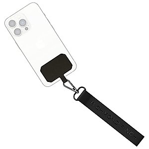Richmond Finch Cell Phone Wrist Strap, 6.1 Inch Lanyard Smartphone Strap Holder for Wrists, Mobile Tether with Detachable Strap Accessory, Wireless Charging Compatible, Nylon with Metal Details, Black