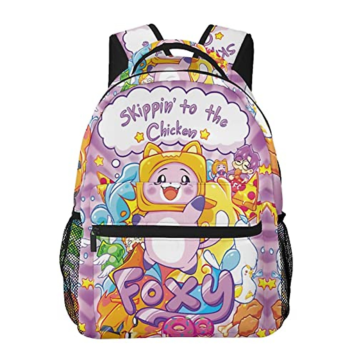 Cartoon Laptop Backpack Unisex Lanky Backpack Box Bookbag Printed Travel Backpack School Bags Computer Bag