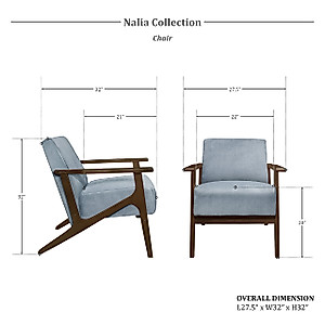 Lexicon Nalia Accent Chair, Blue Gray