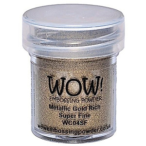 Wow! Embossing Powder Metallic Bundle: Gold, Silver, Platinum and Copper, 15ml (1) (1, Brown)