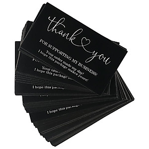 dohobby 100PCS Thank You For Supporting My Business Cards, Appreciate Cards Thanks Labels Package Inserts Greeting Postcard