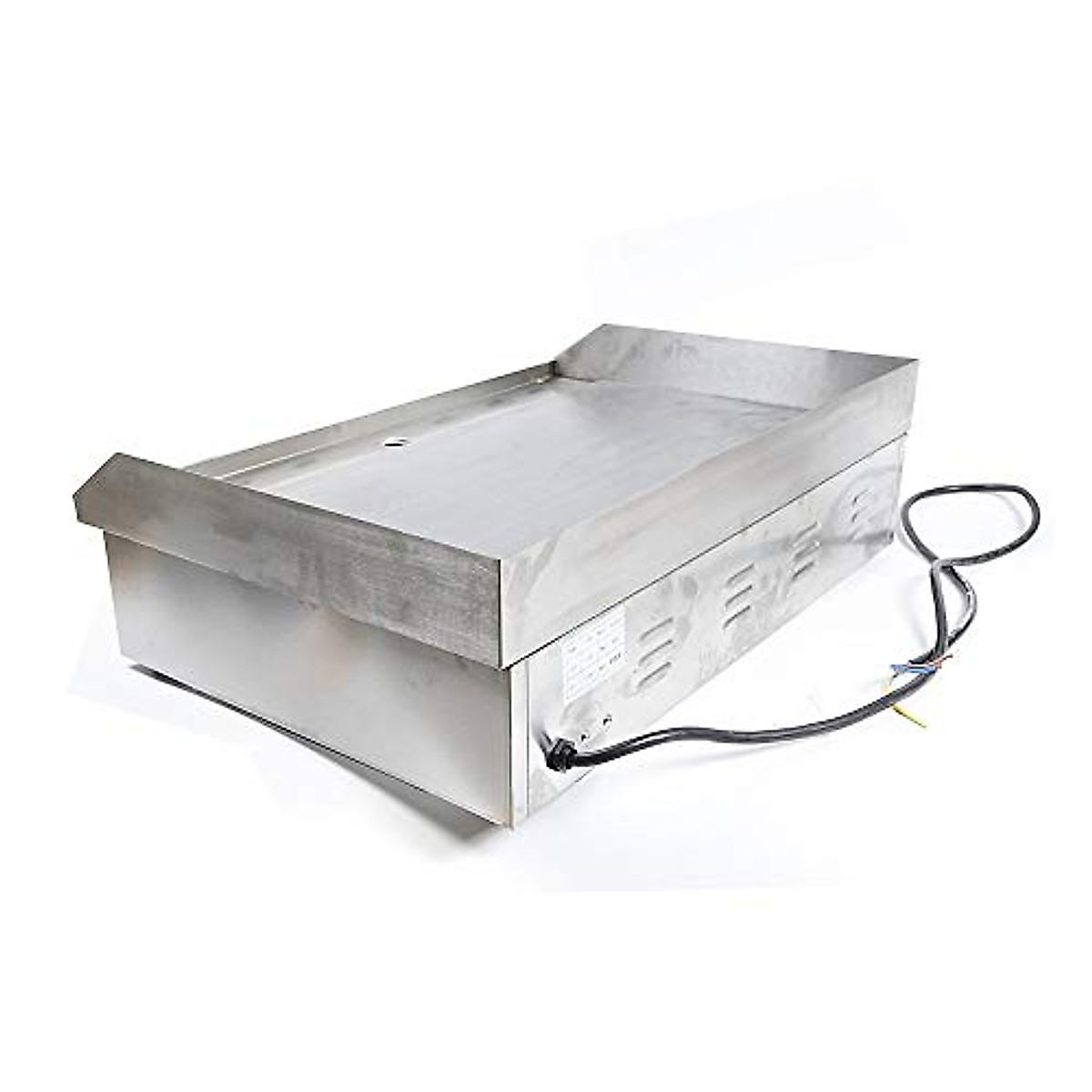 29" Commercial Electric Griddle-110V 4400W Electric Countertop Griddle Non-Stick Restaurant Teppanyaki Flat Top Grill Stainless Steel Adjustable Temperature Control 122°F-572°F(No plug included)