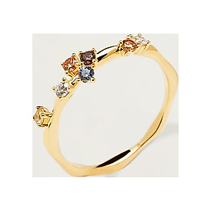 Ring P D Paola five AN01-210-12 gold plated silver