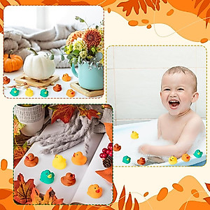 Haooryx 60pcs Christmas Mini Rubber Ducks Mini Float Ducky Pool Toys Novelty Squeeze Ducks for Christmas Festival Theme Party Favors Supplies Basket Stuffer Baby Shower Birthday Pool Party Decoration