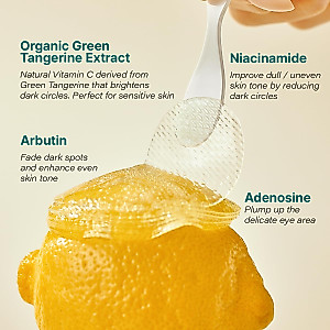 GOODAL Green Tangerine Vitamin C Moisturizing Eye Patch, 5-minute, Hydrating Gel Patch (60 sheets) (Ver.2)