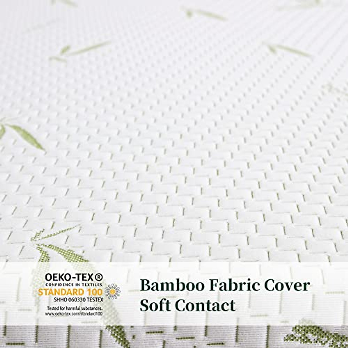 Vyfipt 8 Inch Medium Firm Green Tea Memory Foam Mattress, Cooling Gel Foam, Pressure Relieving, CertiPUR-US Certified, Bed-in-a-Box, White, Queen