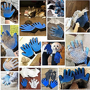 Pet Hair Grooming Gloves - Gentle Pet Hair Deshedding glove and Bath Tool