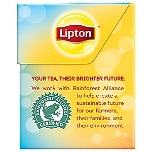 Lipton Cold 6 Piece Brew Family Black Iced Tea Unsweetened Decaffeinated Tea Bags