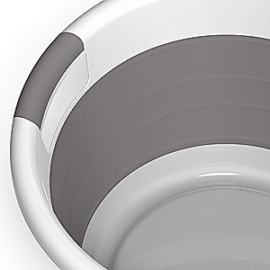 Vremi Collapsible Plastic Laundry Basket (grey)
