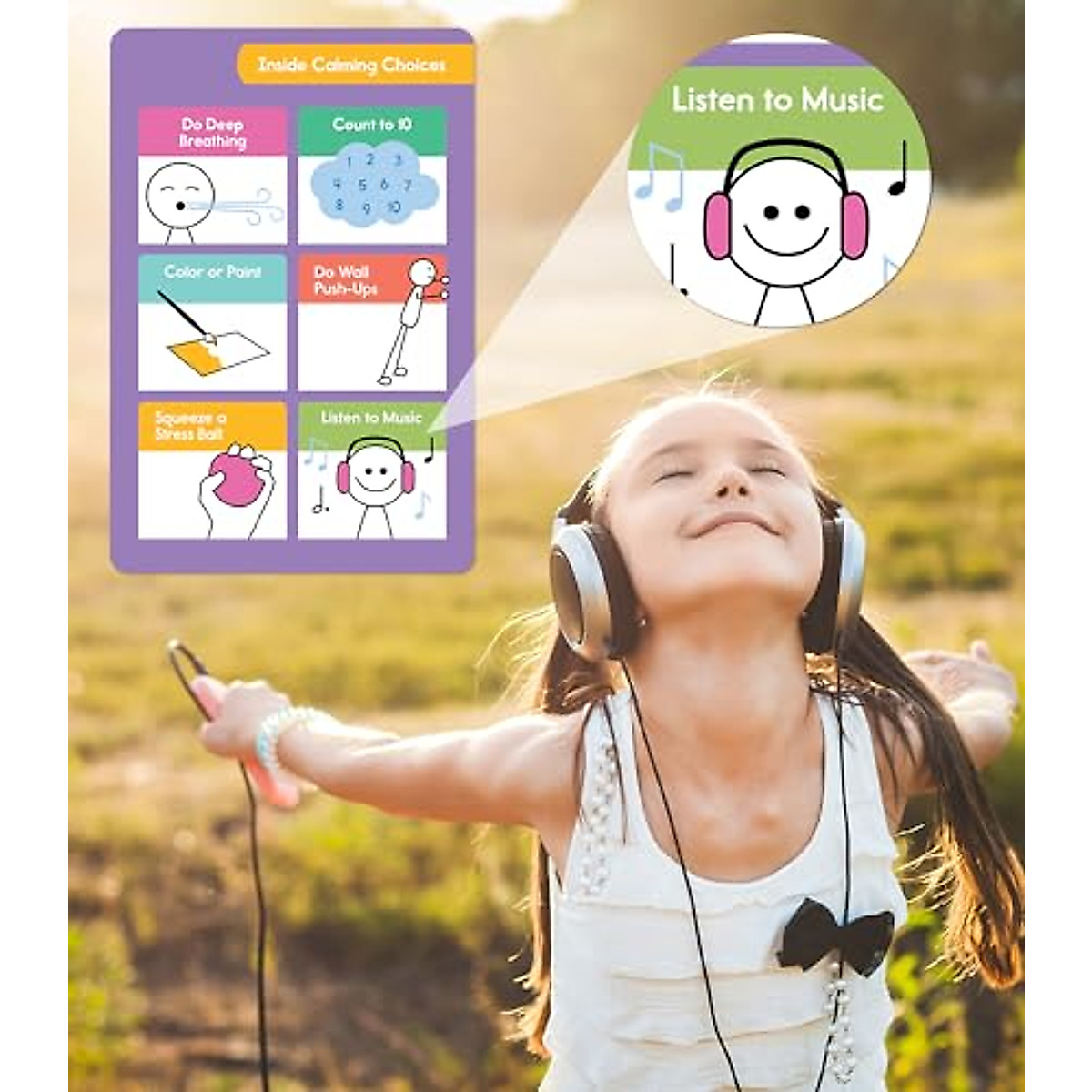 Carson Dellosa Be Clever Wherever 10-Piece Classroom Calm Down Tool Kit for Anxiety Relief, Calm Down Corner Supplies, Emotional Regulation Tools for Kids With Fidget Toys, Mindfulness Cards