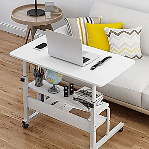 ZHYH Computer Desk Adjustable Portable Laptop Computer Table Rotating Bedside Ergonomic Laptop Computer Table Desk Table/Dressing Table (Color : Black)