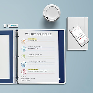 Avery Flexi-View 3 Ring Binder, 1/2 Inch Round Rings, 1 Navy Blue Binder (15766)