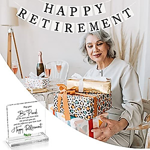 Retirement Gifts For Men Best Retirement Gifts For Women 2023 Happy Retirement Party Decorations Acrylic Retirement Plaque For Coworker Teacher Nurse