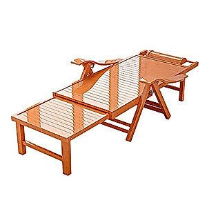 Lounge Chair, Wood Rocking Adjustable Chair Wooden Lounge Rocking Chair Porch Rocker Outdoor Sun Lounger Ergonomic Patio Recliner Folding Reclining Chair
