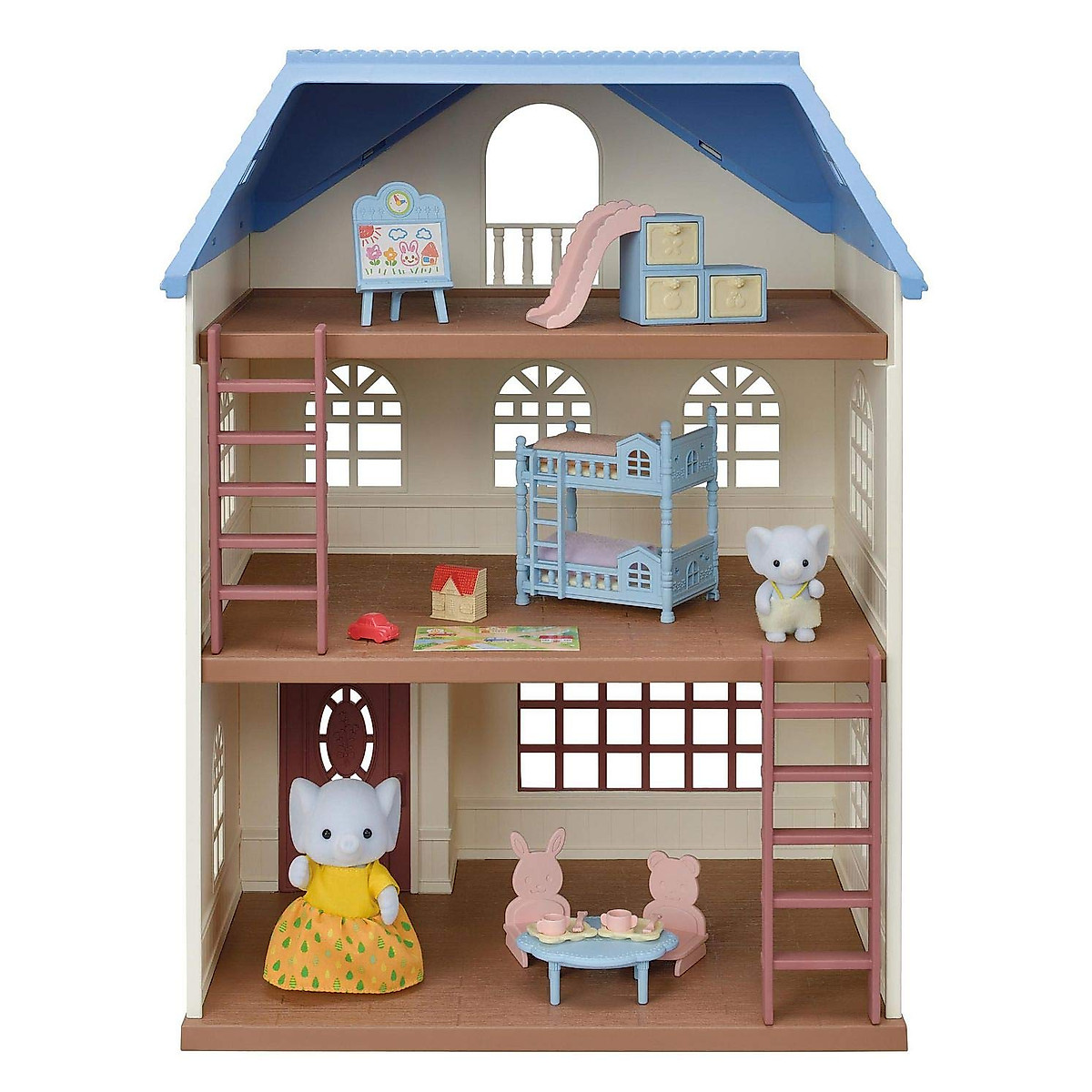 Calico Critters Sky Blue Terrace Gift Set, Dollhouse Playset with Figures, Furniture and Accessories