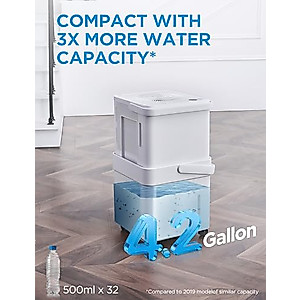 Midea Cube 35 Pint Dehumidifier for Basement and Rooms at Home for up to 3,500 Sq. Ft., Smart Control, Works with Alexa (White), Drain Hose Included, ENERGY STAR Most Efficient 2023