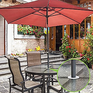 Outus 2 Pieces Patio Table Umbrella Hole Ring Umbrella Cone Wedge Plug Umbrella Stabilizer Sleeve for 2 to 2.5 Inch Patio Table Hole and 1.5 Inch Pool Umbrella Adapter(Transparent)