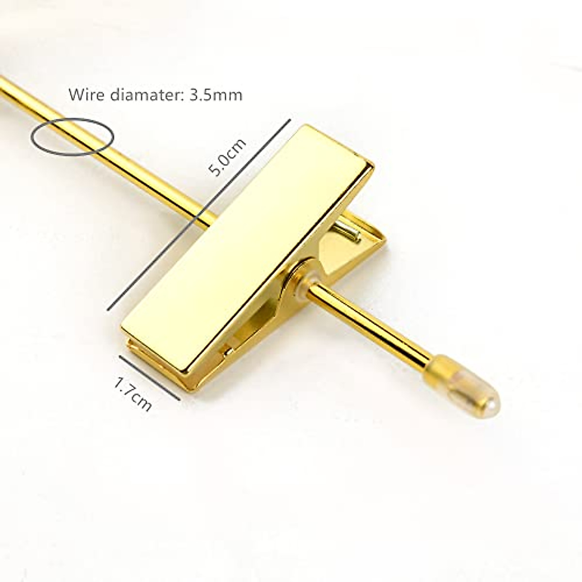 Better to U Stackable Shiny Gold Metal Pants Hanger 10 Pack, Golden Skirt Trousers Hanger Add-on Hook, Space-Saving Hanger with Non-Slip Adjustable Clips for Jeans Slacks Boutique