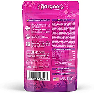 Gargeer 3oz Tropical Omnivore Fish Food for Advanced Breeders. Complete Fresh Water Fish Gel Diet for Juveniles & Adults. Made in The USA Using Premium Ingredients, Ocean Nutrition Gourmet Formula