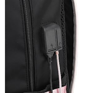 UMocan Bookbag with USB Charger Port Casual Laptop Bag Anime Graphic Travel Daypack