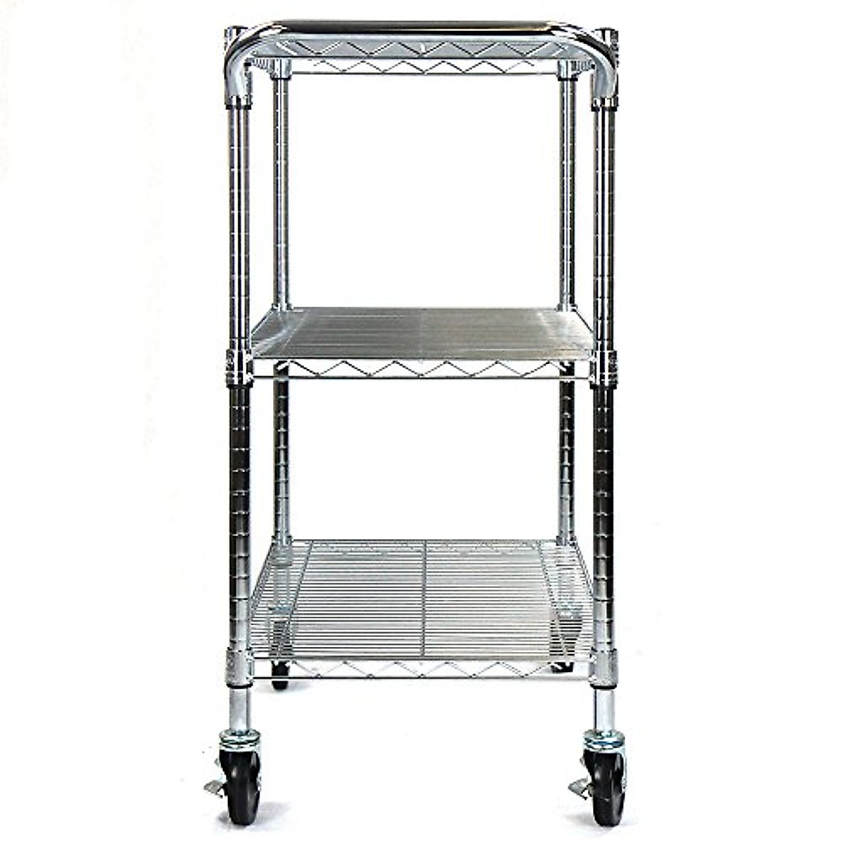 Oceanstar 3-Tier Heavy Duty All-Purpose Utility Cart, Chrome