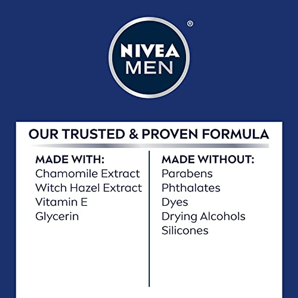 Nivea Men Sensitive Post Shave Balm with Vitamin E, Chamomile and Witch Hazel Extracts, 3 Pack of 3.3 Fl Oz Bottles