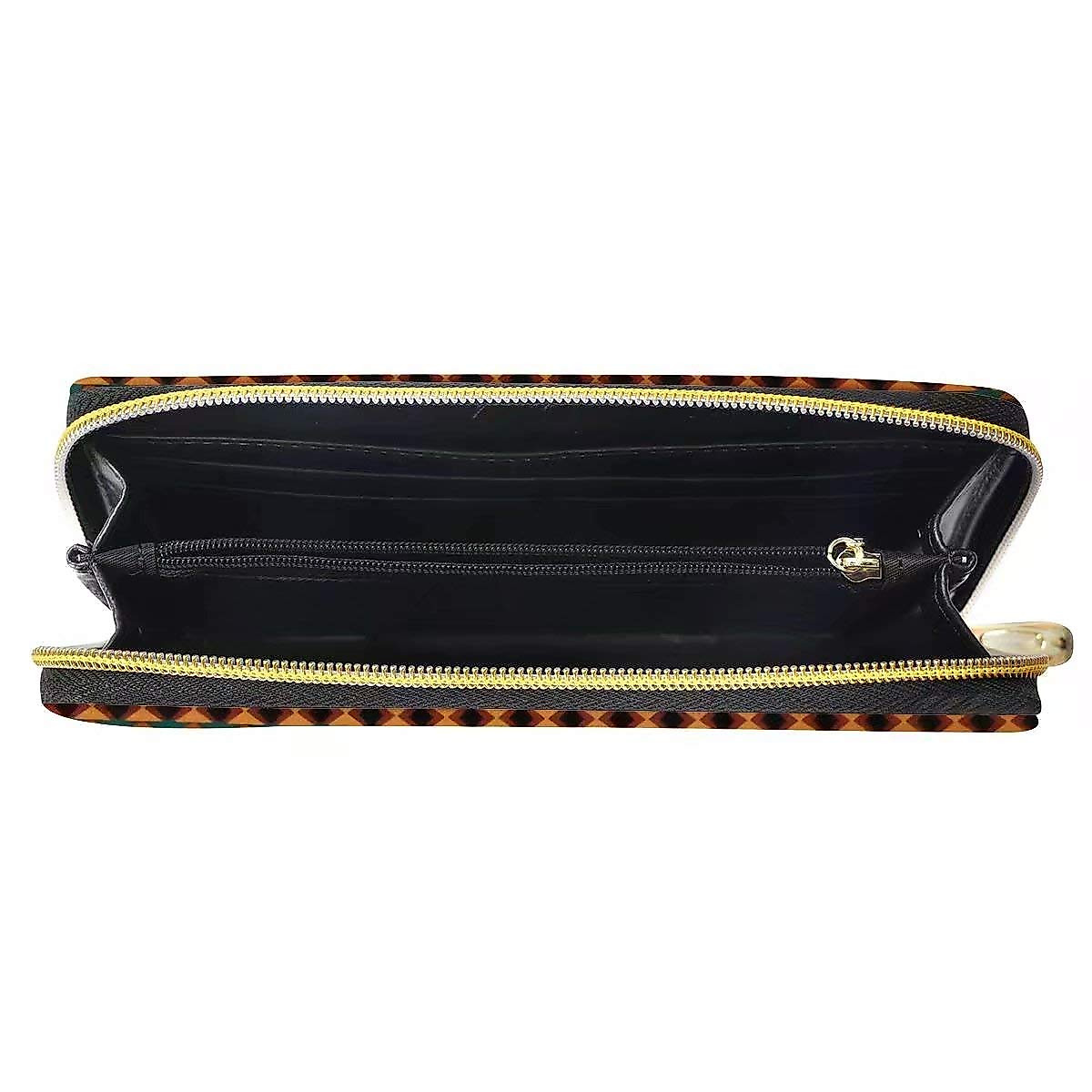 TSVAGA Turquoise PU Leather Wallets Long Style Zip Around with Aztec Horse Printed for Women Girls Travel Shopping Daily Use Hand Purse RFID Blocking Cluch Bag Credit Card,Coin Storage Money Clip