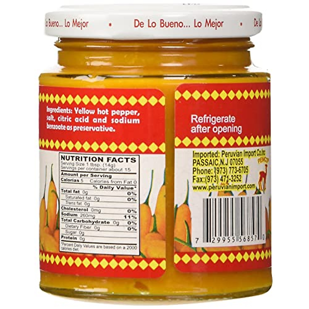 Inca's Food Aji Amarillo Paste - Hot Yellow Pepper Paste, 7.5 Oz Jar - Product of Peru