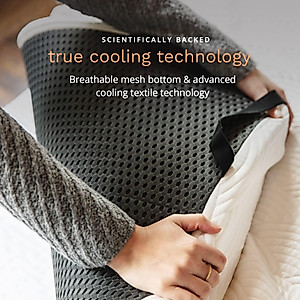 ViscoSoft 4 Inch Active Cooling Memory Foam Mattress Topper Queen - Select Copper-Infused Ivory Extra Long Mattress Pad